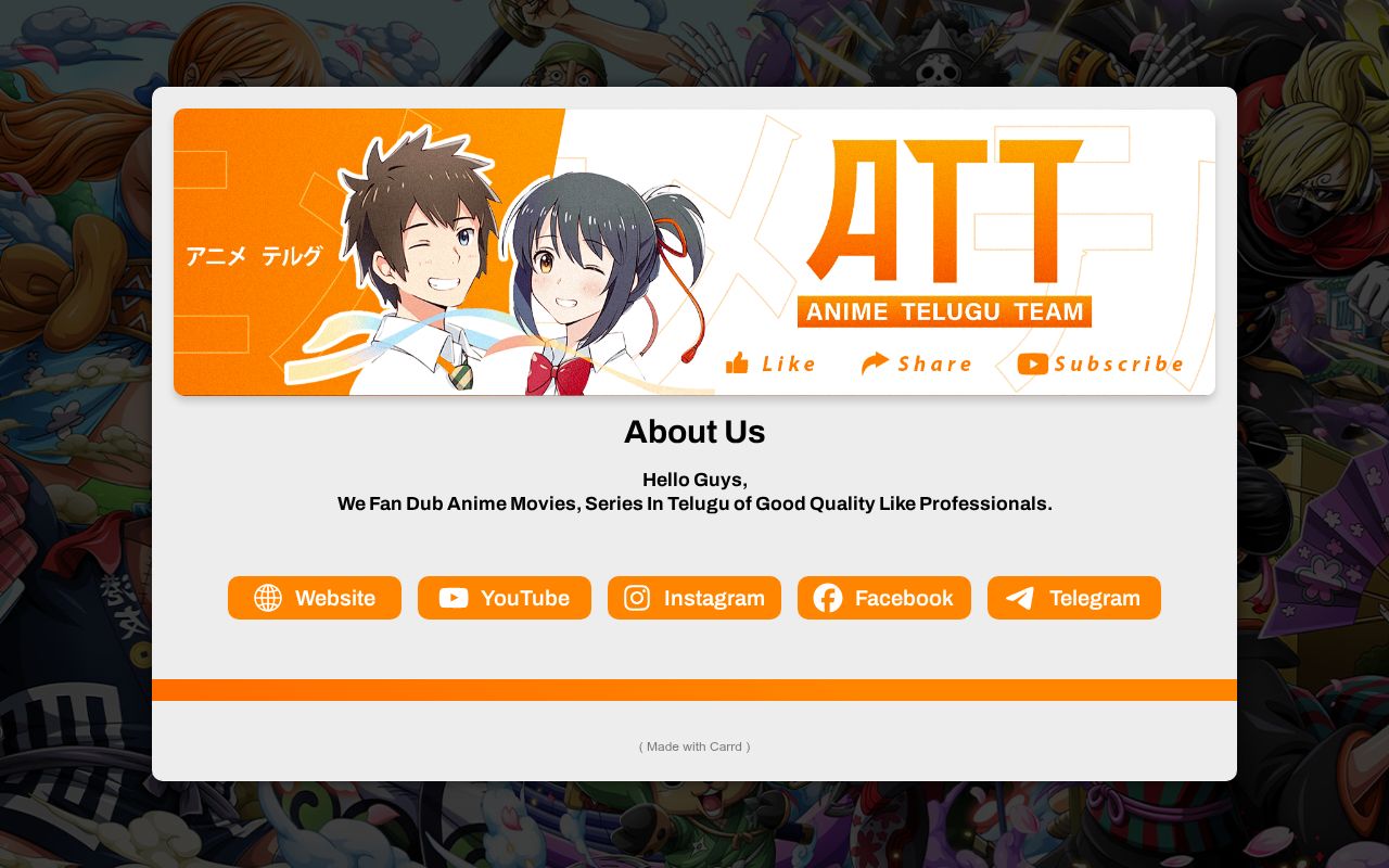 Anime Telugu Team Links